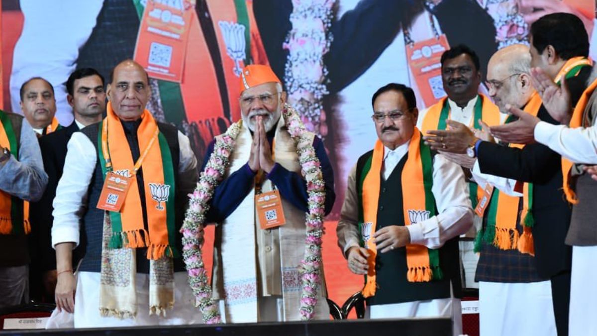 'BJP राष्ट्रीय अधिवेशन' का आखिरी दिन, पीएम देंगे पदाधिकारियों को जीत का ...